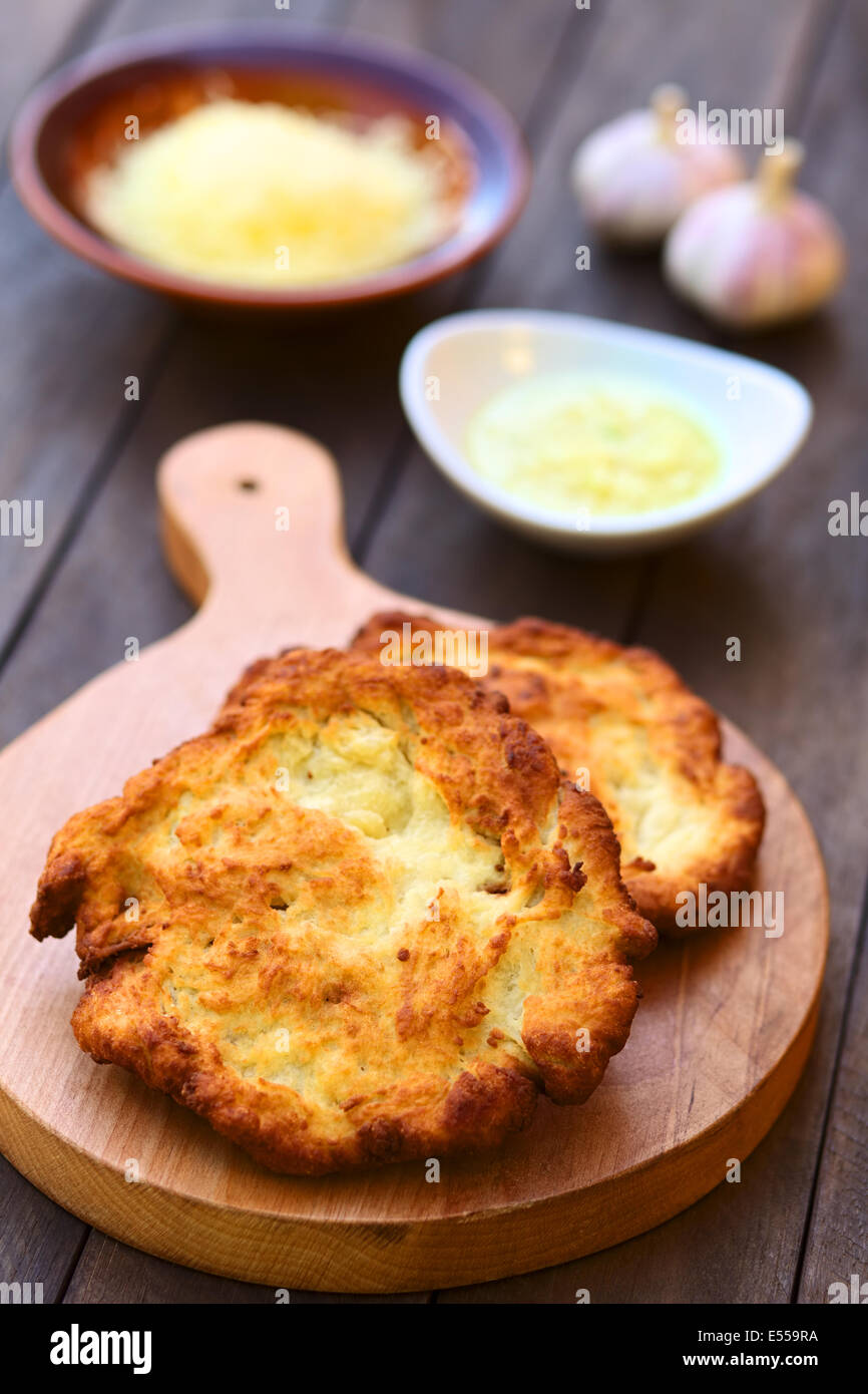 Hungarian deep fried flat bread hi-res stock photography and images - Alamy