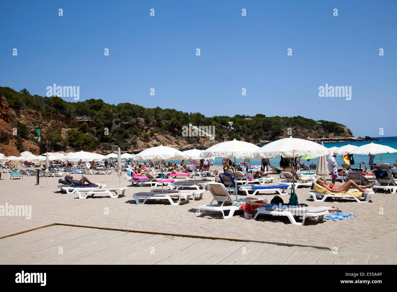 Cala Llenya Beach in Ibiza Stock Photo - Alamy