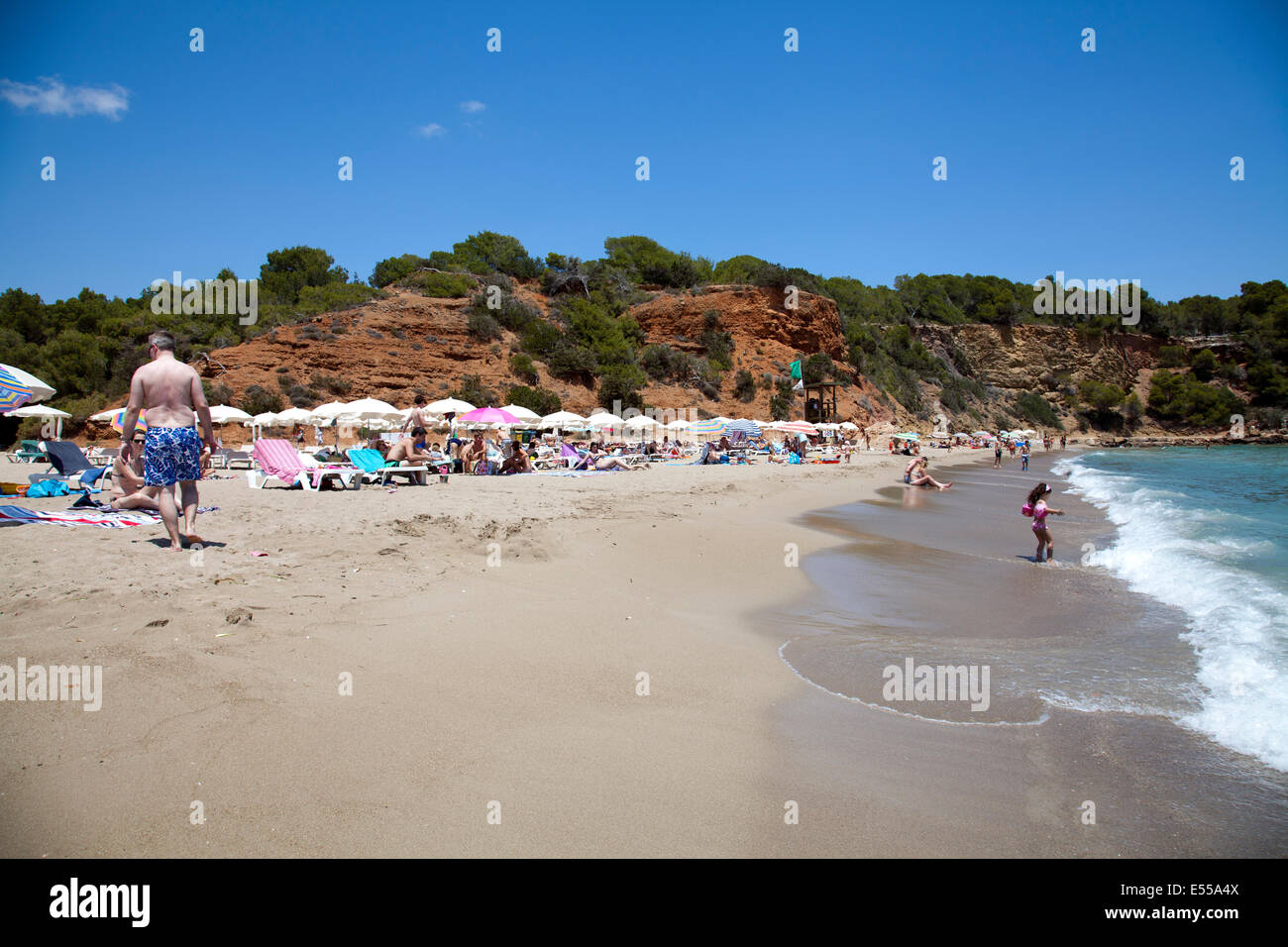 Cala Llenya Beach in Ibiza Stock Photo - Alamy