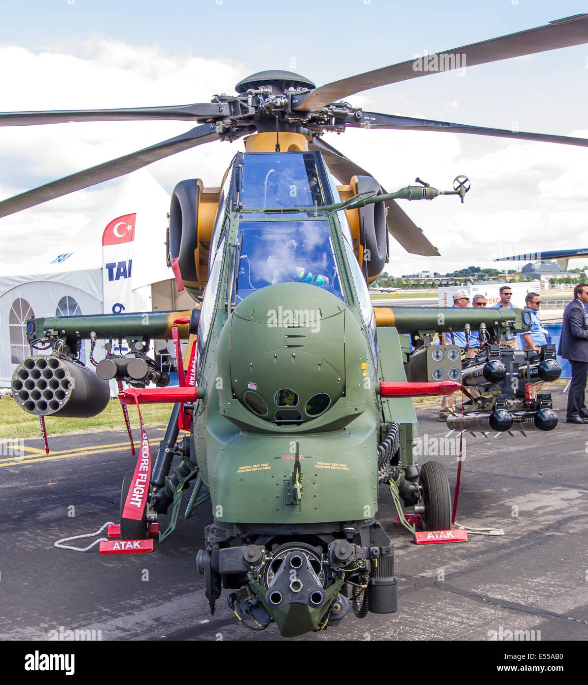 The T129 ATAK Helicopter, developed by Turkish Aerospace Industries ...