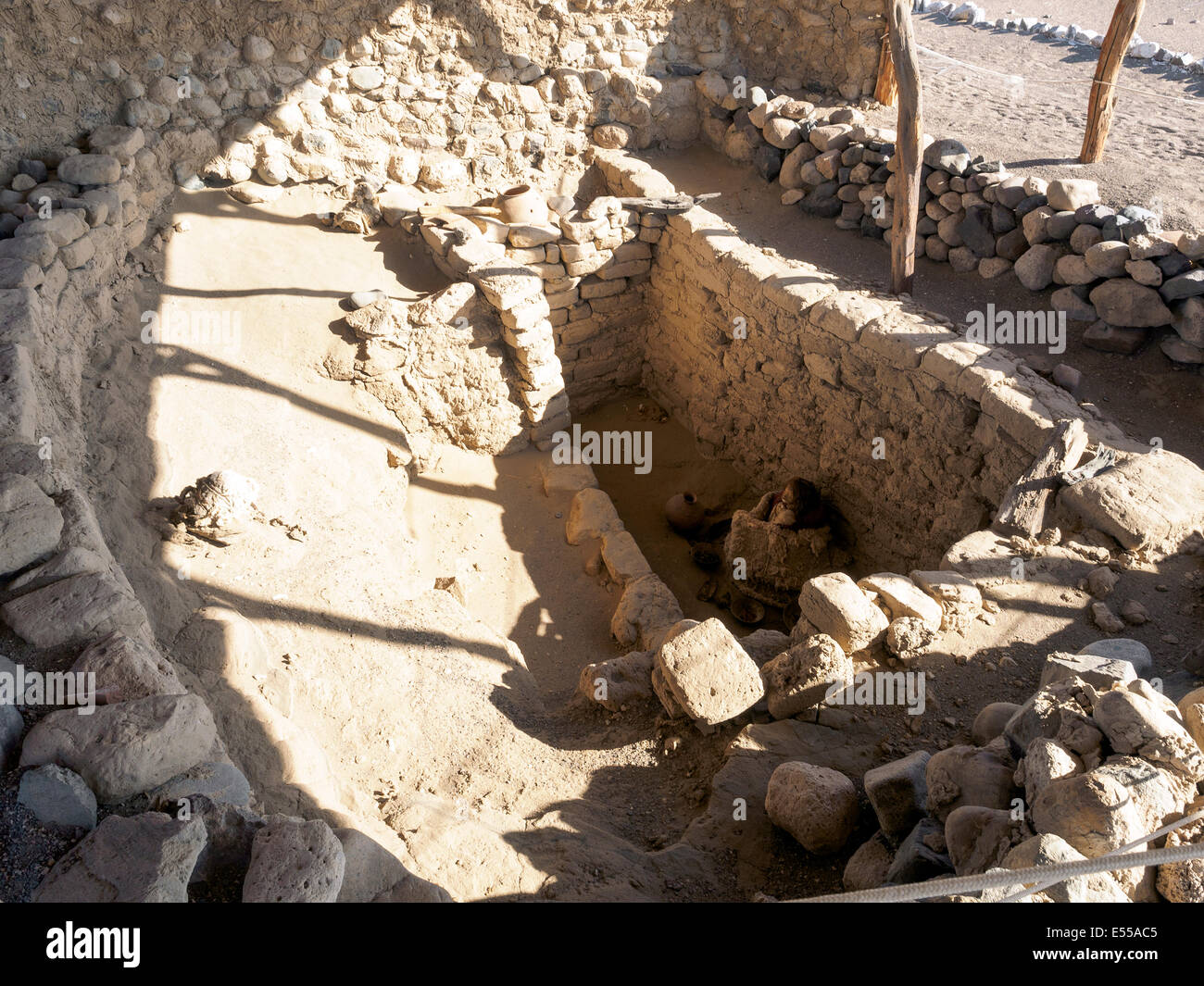 Prehispanic mummified human remains and archeological artifacts in the ...