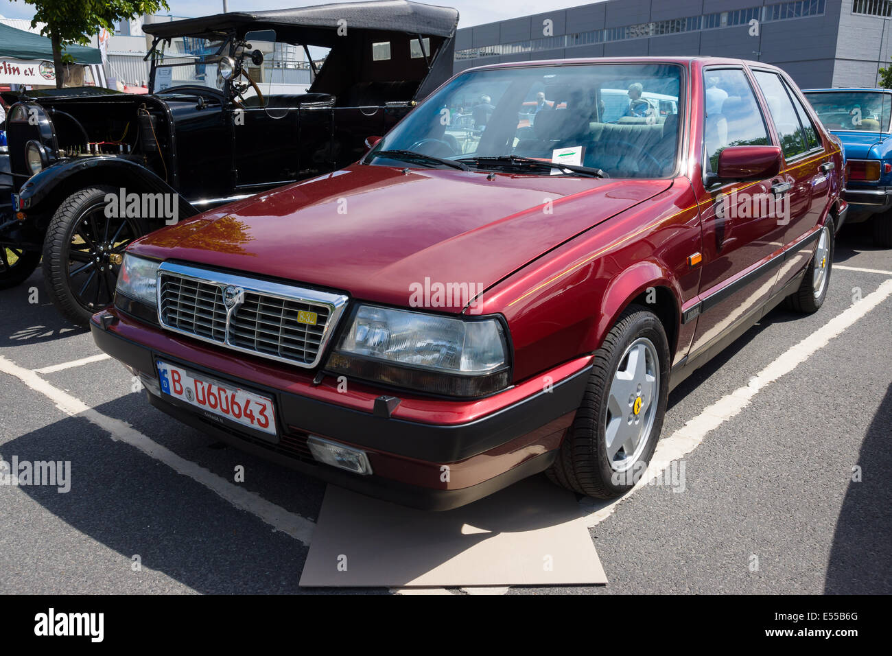 BERLIN, GERMANY - MAY 17, 2014: Executive car Lancia Thema 8.32 (engine ...