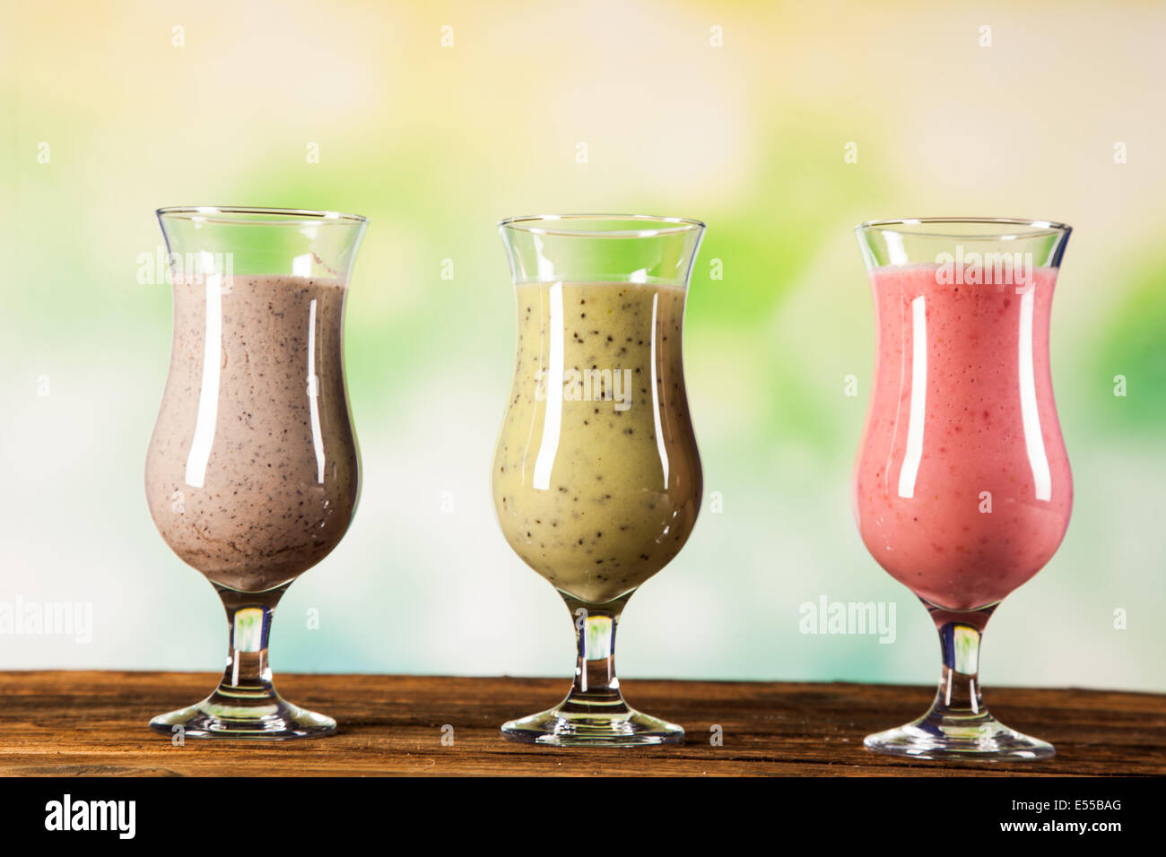 Exotic alcohol drinks set with fruits isolated on white background ...