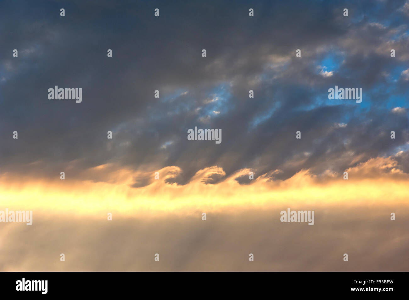 amazing red fiery waves in the sky Stock Photo - Alamy