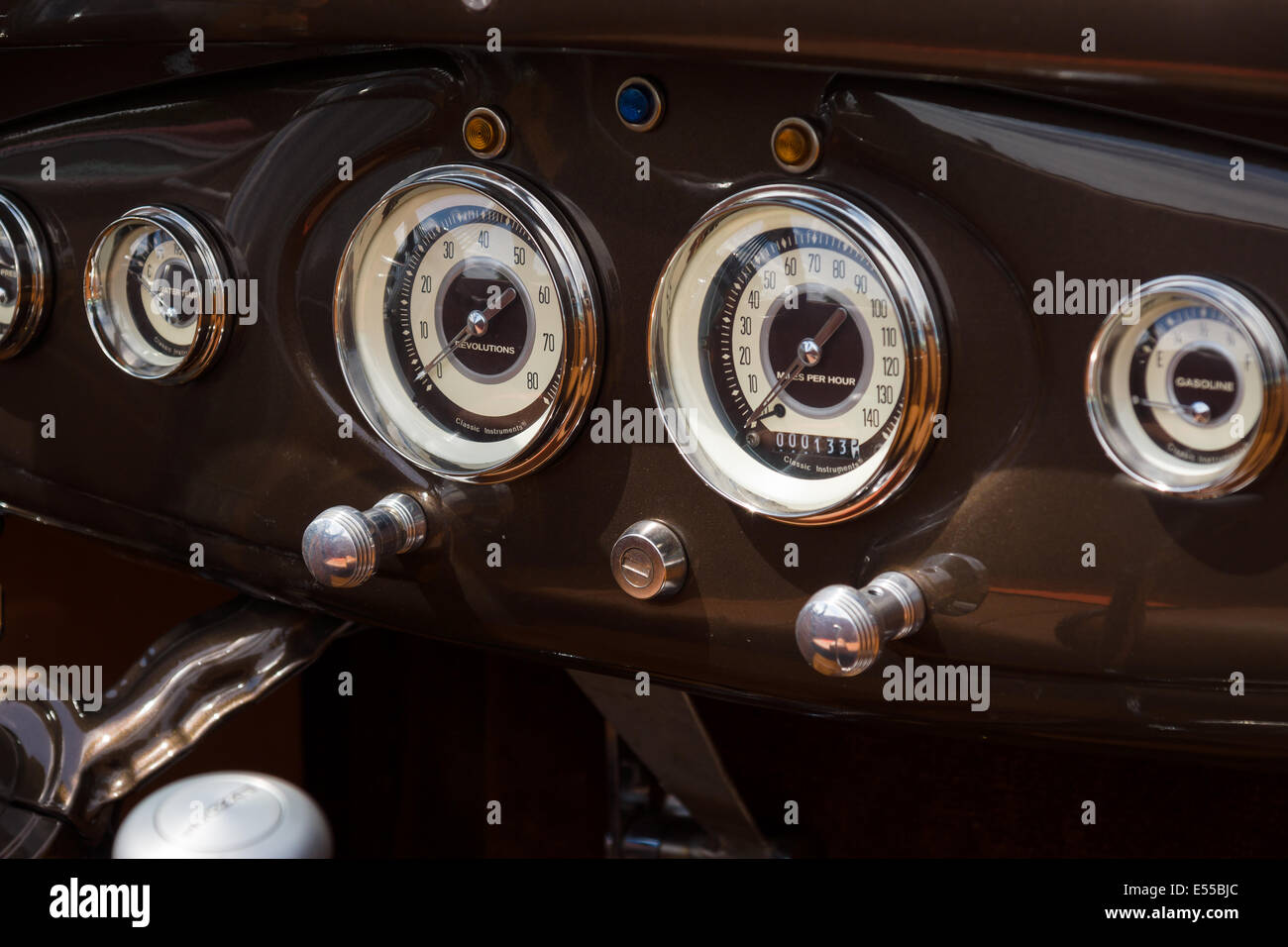 BERLIN, GERMANY - MAY 17, 2014: Oldtimer's dashboard's Ford Model A ...