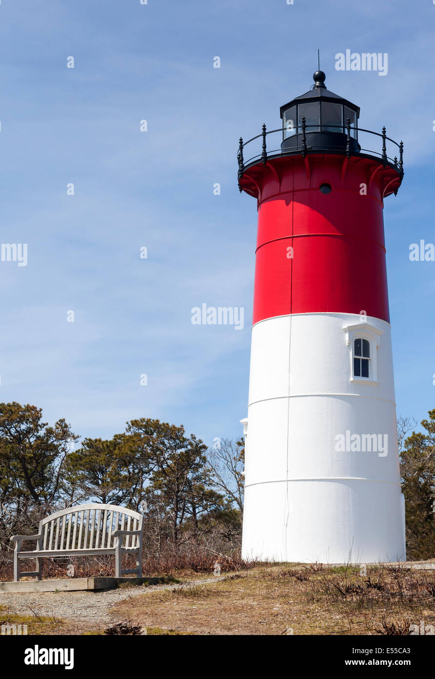 A lighthouse and a blue sky Stock Photo - Alamy