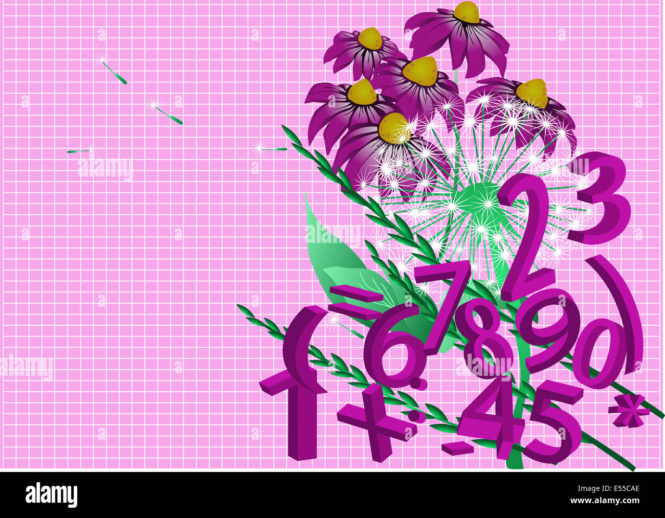 numbers with flowers Stock Photo - Alamy