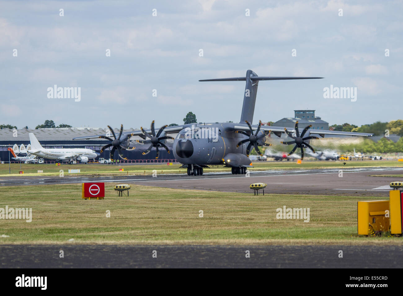 The Airbus A400M Atlas military transport plane was demonstrated at the ...