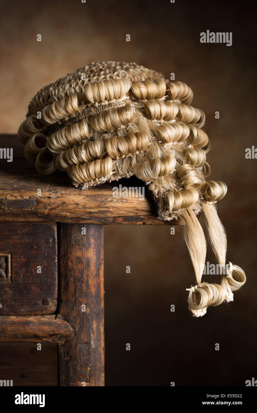 Legal wig on stand hi-res stock photography and images - Alamy