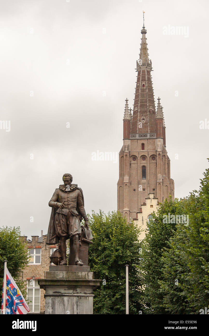 Old Church in Belgium Flanders City Bruges Stock Photo - Alamy