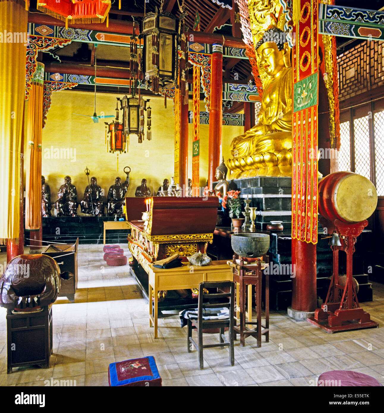 Interior of Xingjiao Temple, Shaanxi, China Stock Photo - Alamy