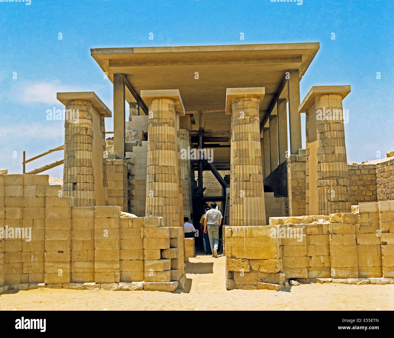 Colonnaded entrance hall of the Funerary Complex of Zoser, Saqqara, Egypt Stock Photo - Alamy