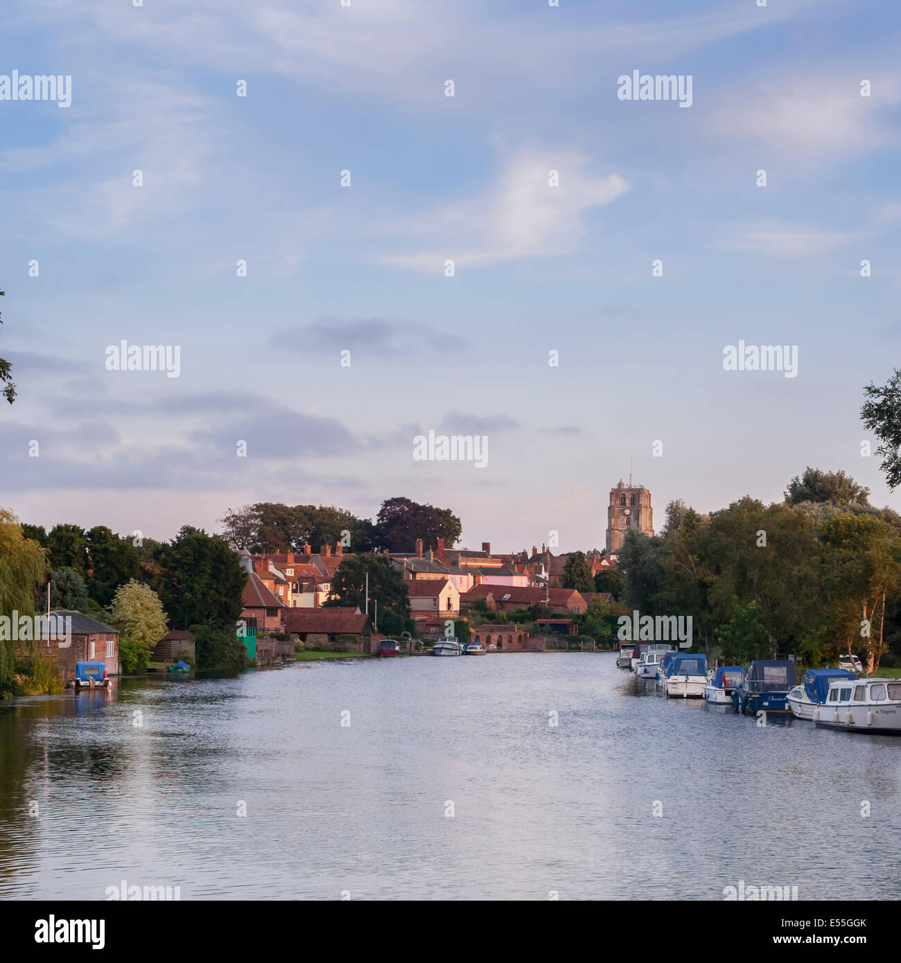 Beccles, Suffolk, UK. 21st July, 2014.The town of Beccles on the ...