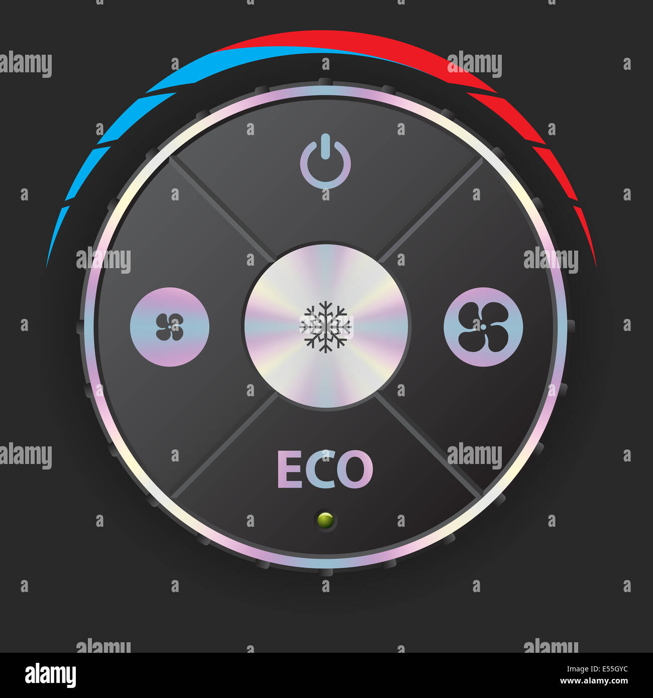 Air conditioning gauge with metallic elements in black Stock Photo - Alamy