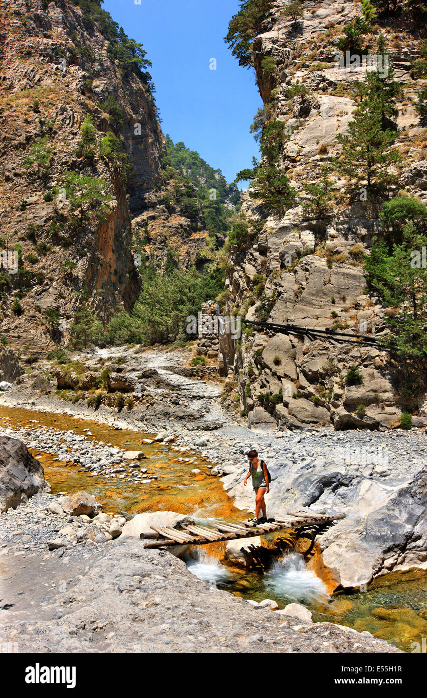 The exit of Samaria gorge, close to Agia Roumeli village, Sfakia ...