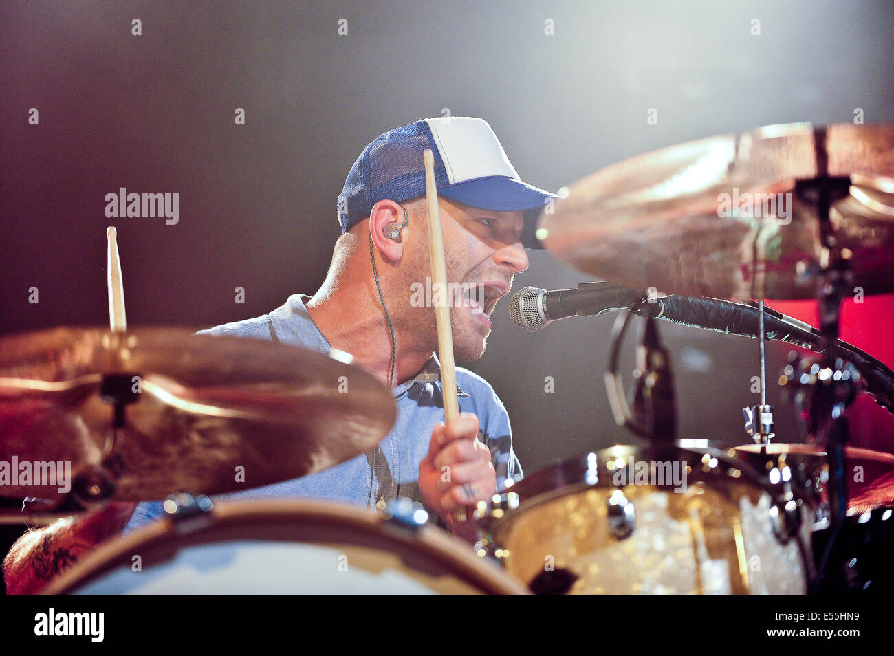 Freiburg, Germany. 21st July, 2014. Drummer Florian "Rocket" Weber from ...