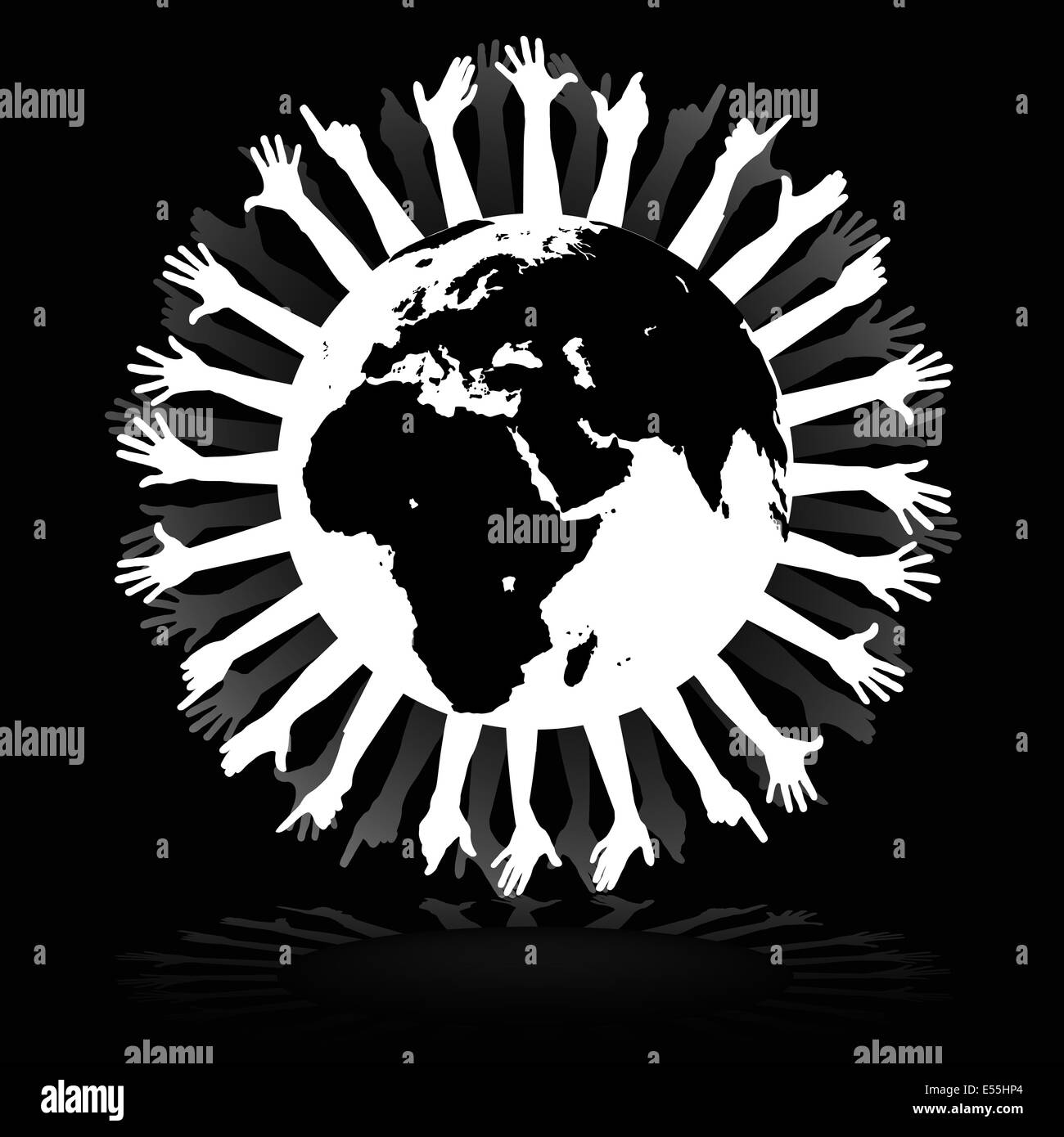 Happy people drawing Black and White Stock Photos & Images - Alamy