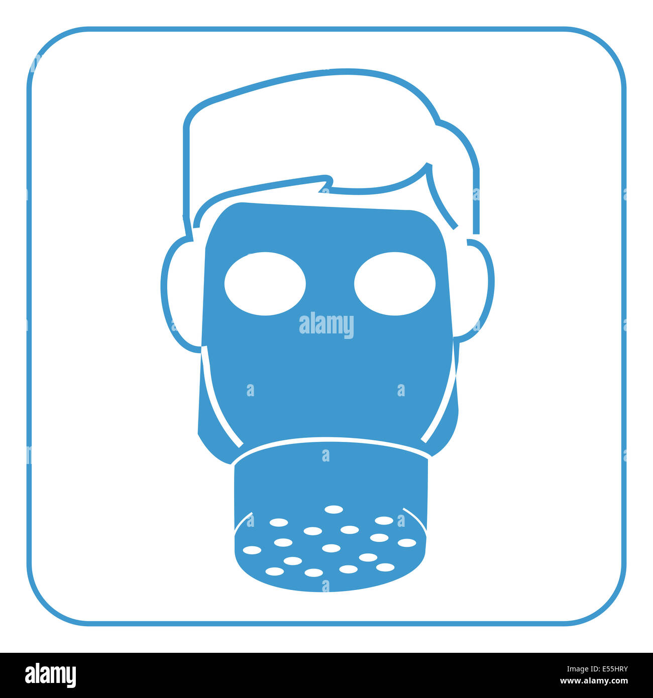 gas mask-safety equipment symbol, vector Stock Photo - Alamy