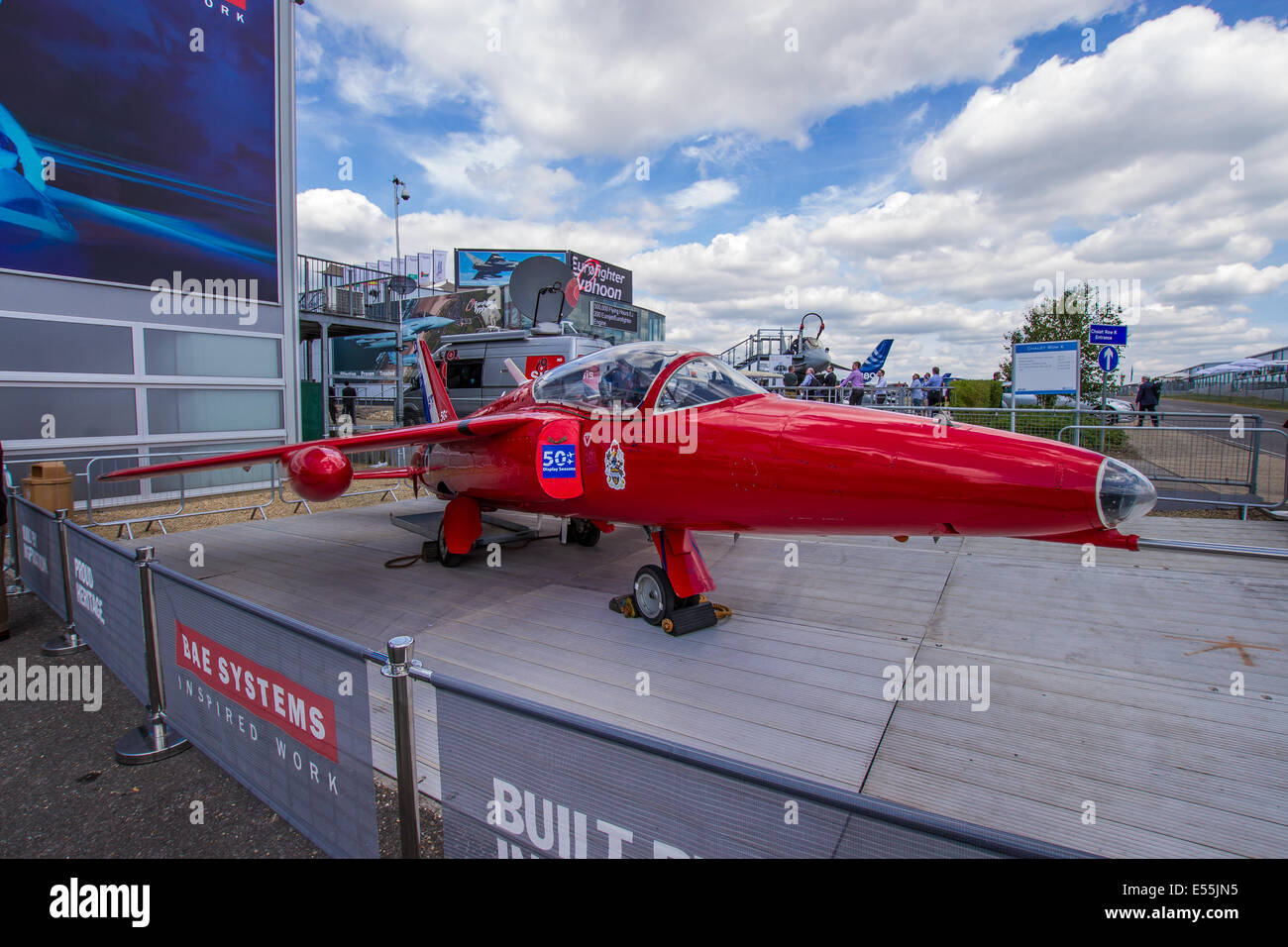 The Folland Gnat T1, a British-built light jet trainer, was showcased ...