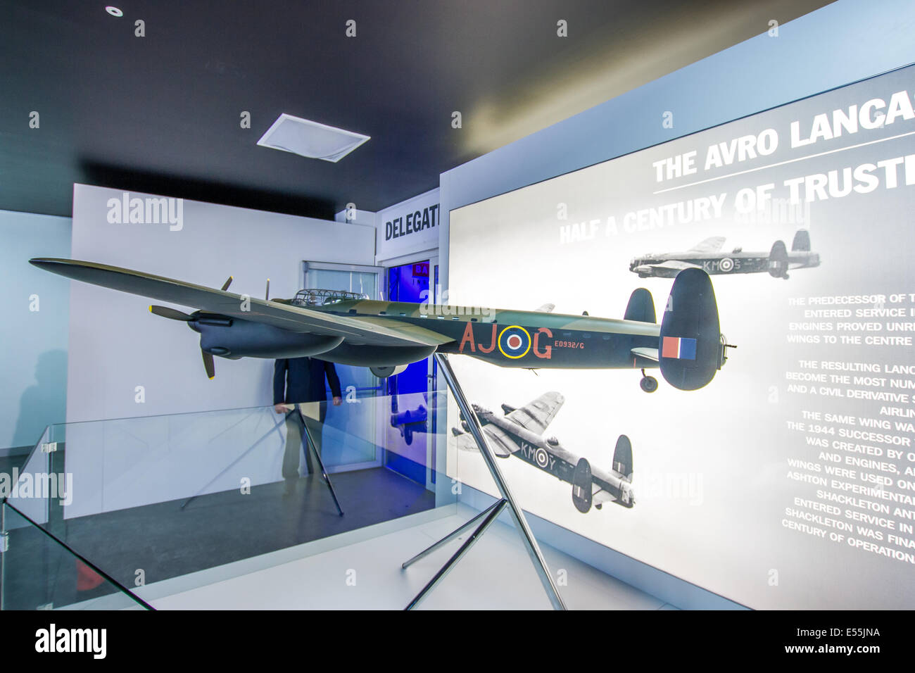 A Lancaster model of Guy Gibson's Dambuster aircraft was displayed at ...