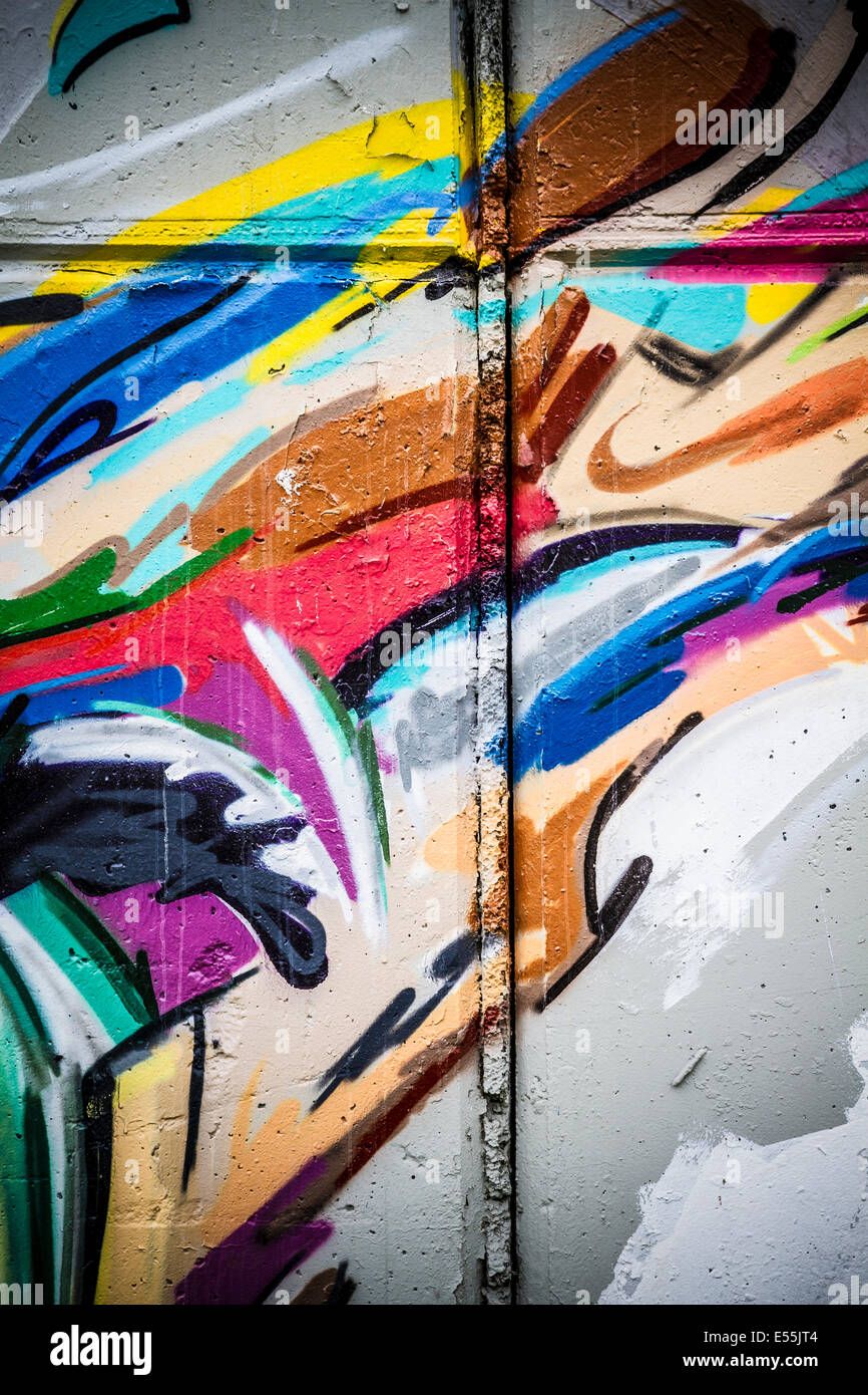 Colorful graffiti, abstract grunge grafiti background over textured ...