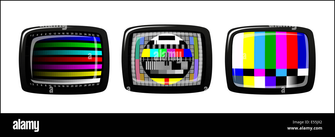 Television colored bars signal hi-res stock photography and images - Alamy