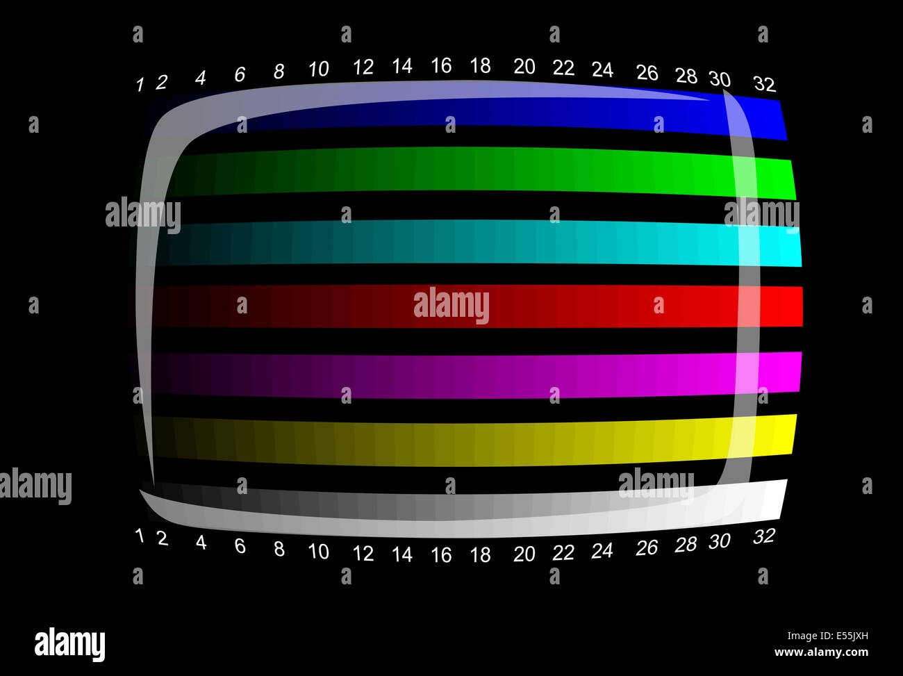 Television Test Pattern Color Bars High Resolution Stock Photography ...