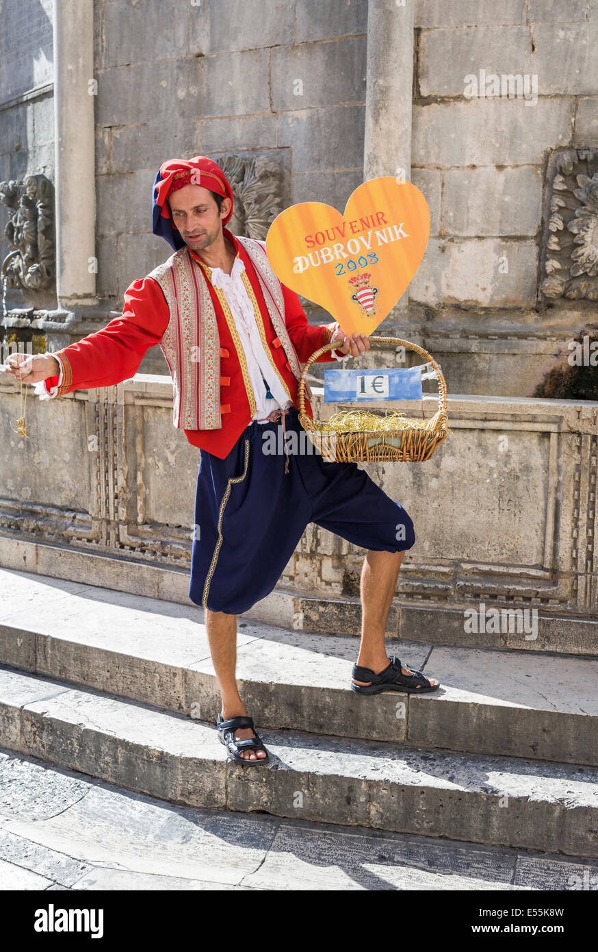 Sightseeing: Local Croatian man dressed in bright colourful costume ...