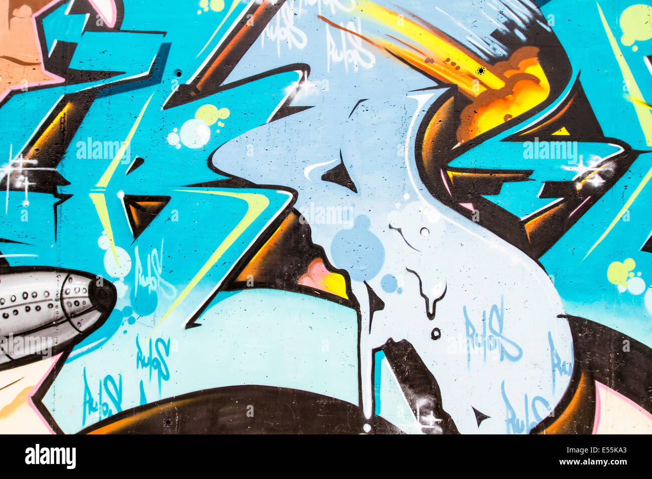 Colorful graffiti, abstract grunge grafiti background over textured ...