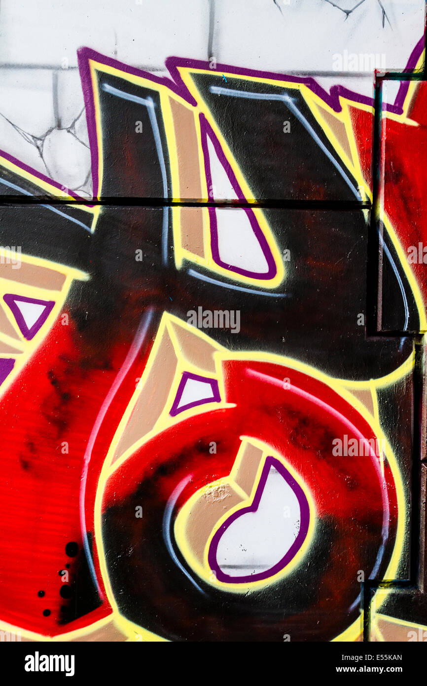 Red and golden letters art, colorful graffiti, abstract grunge grafiti ...