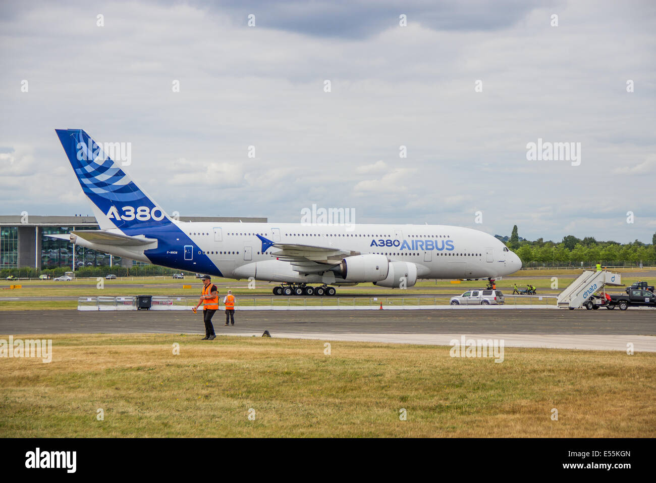The Airbus A380, the world's largest passenger airliner, was showcased ...