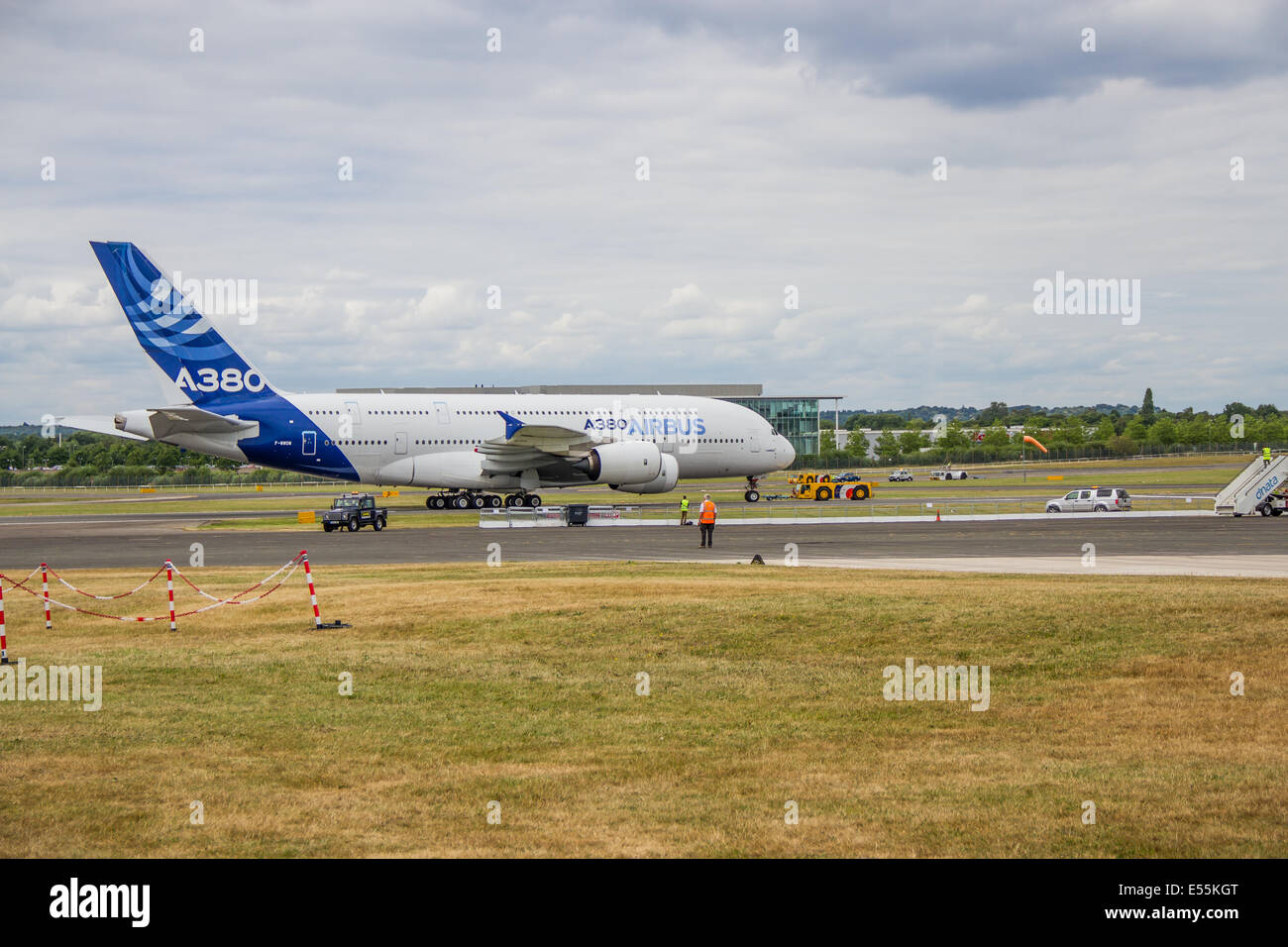 The Airbus A380, the world's largest passenger airliner, was showcased ...