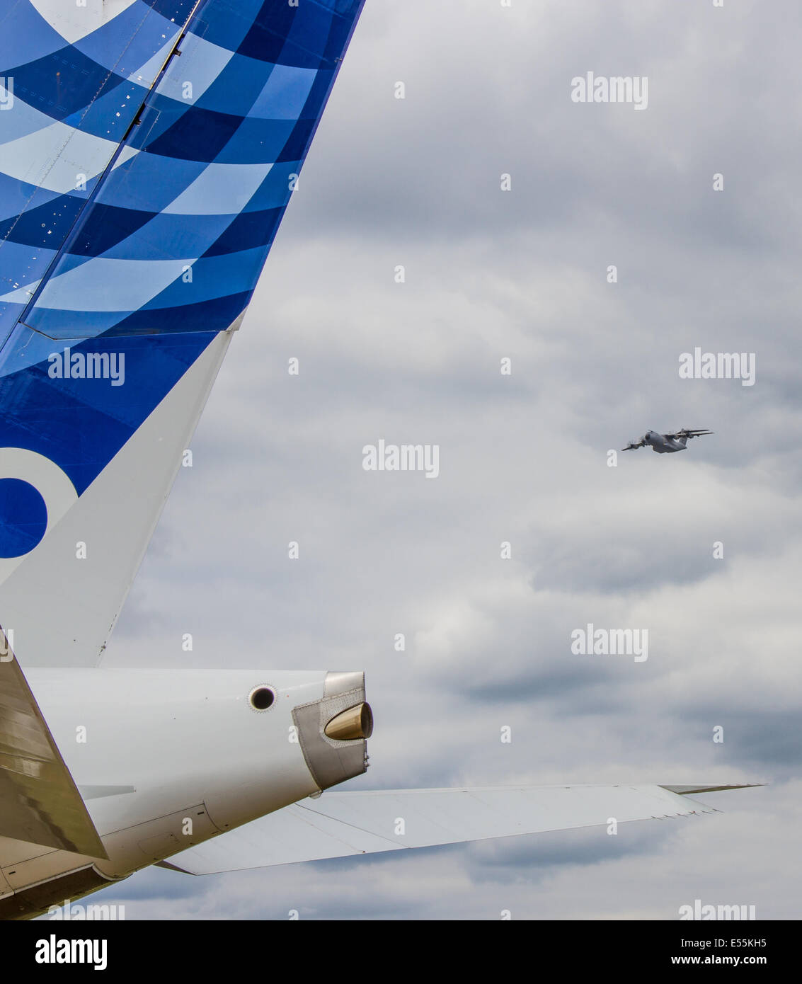 Airbus showcased the A400M Atlas, a military transport aircraft, at the ...