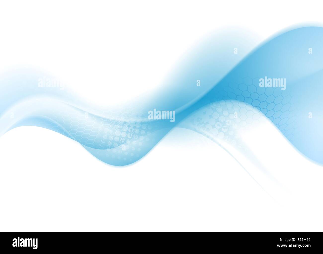 Bright blue abstract wave. Vector illustration Stock Photo - Alamy