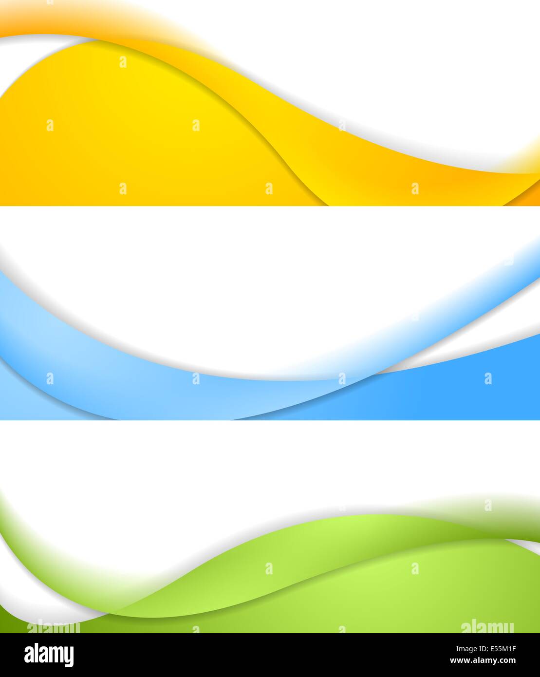 Abstract wavy banners. Vector design Stock Photo - Alamy