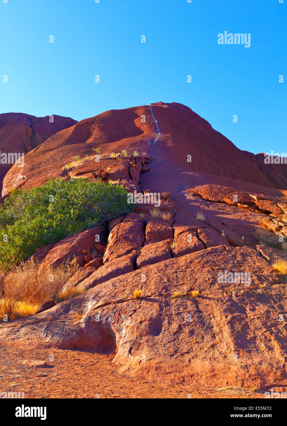 outback landscape red rock people hiking Uluru Ayers Central Australia ...