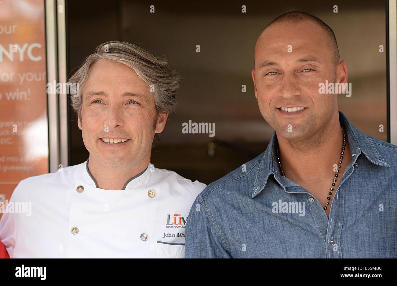 New York, NY, USA. 21st July, 2014. John Mitchell, Derek Jeter at a ...