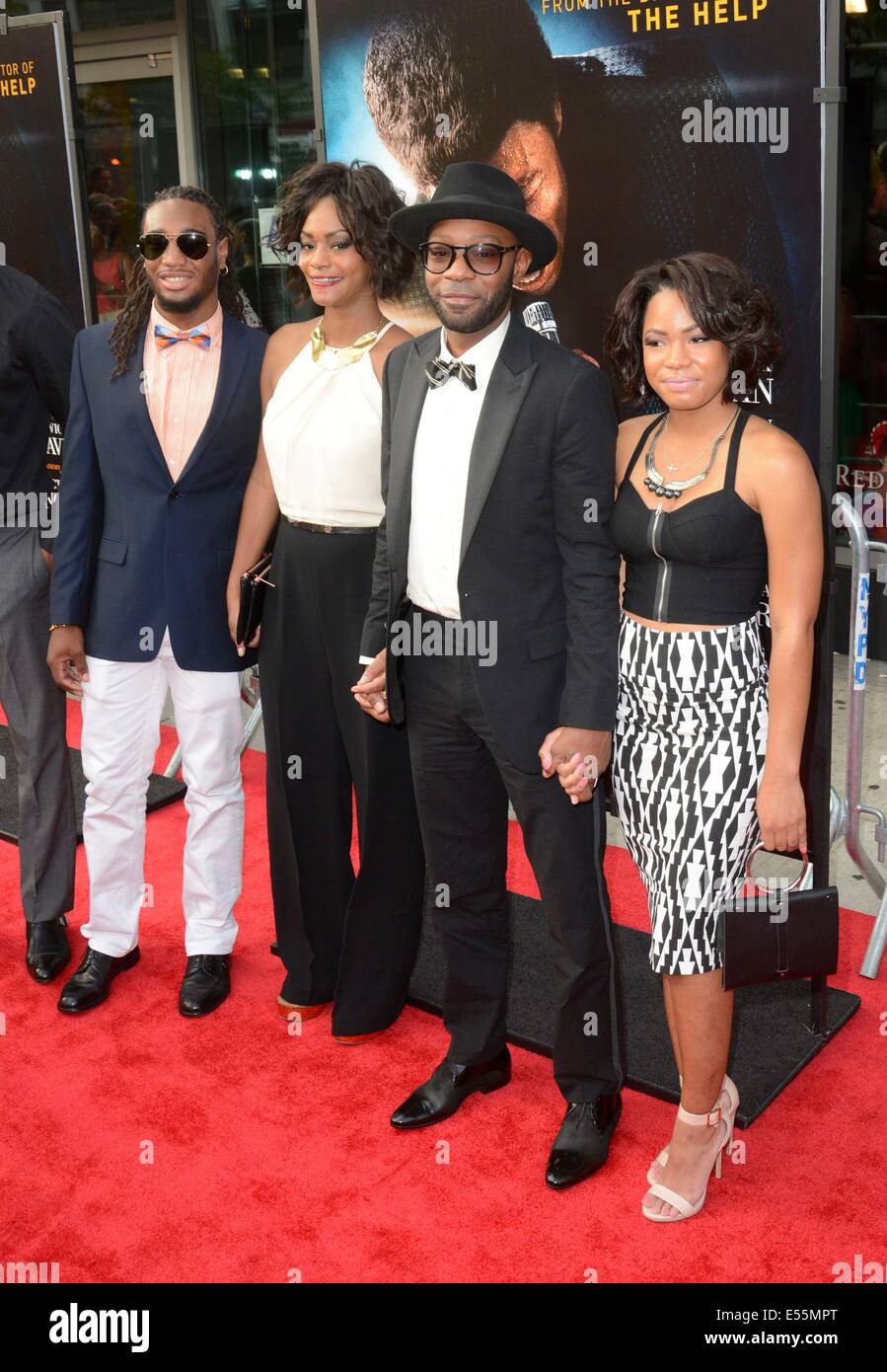 New York, NY, USA. 21st July, 2014. Nelsan Ellis and family at arrivals ...