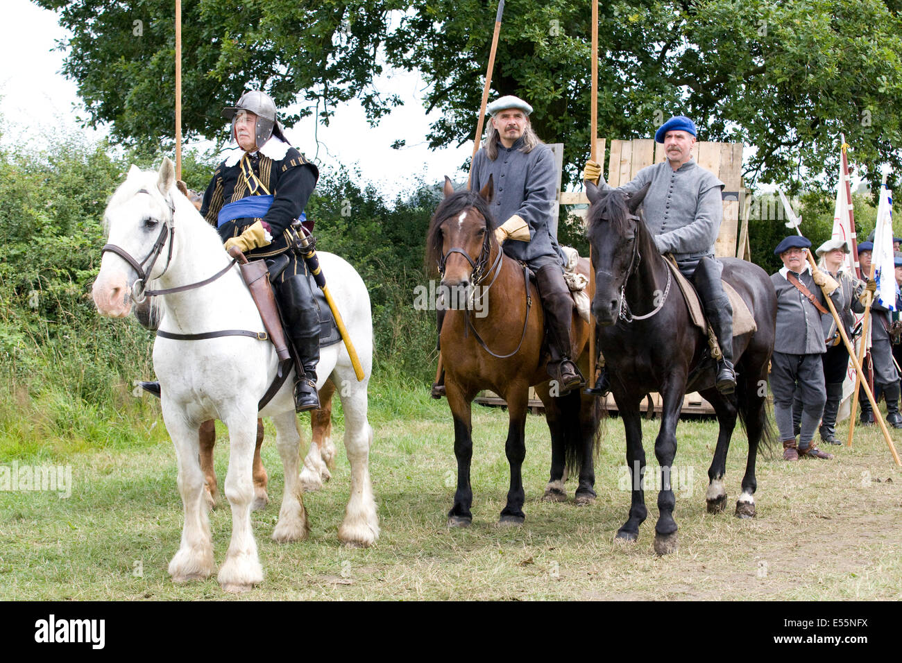 17th century re enactment of the English civil war between the ...