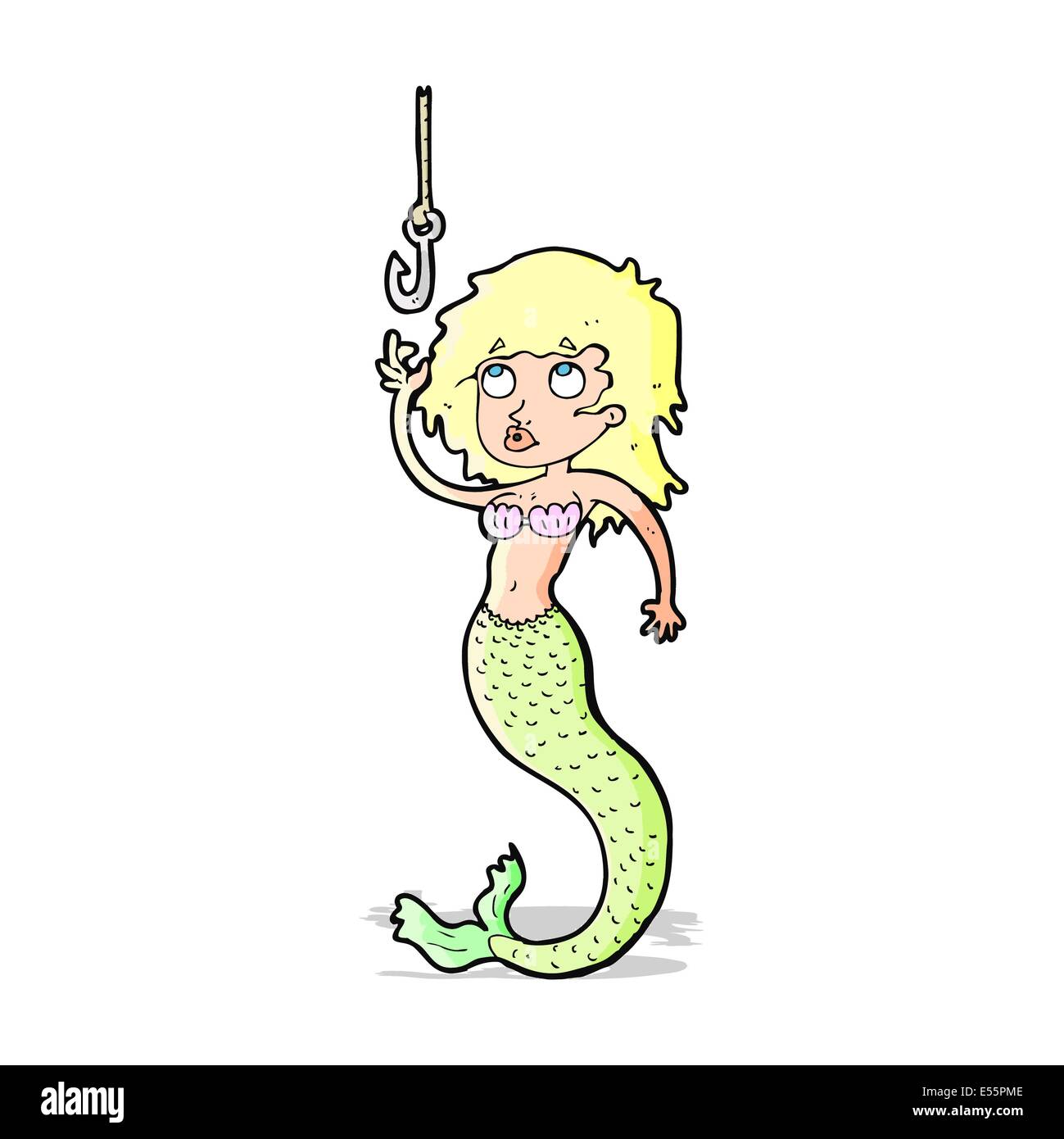 Cartoon mermaid hook hi-res stock photography and images - Alamy