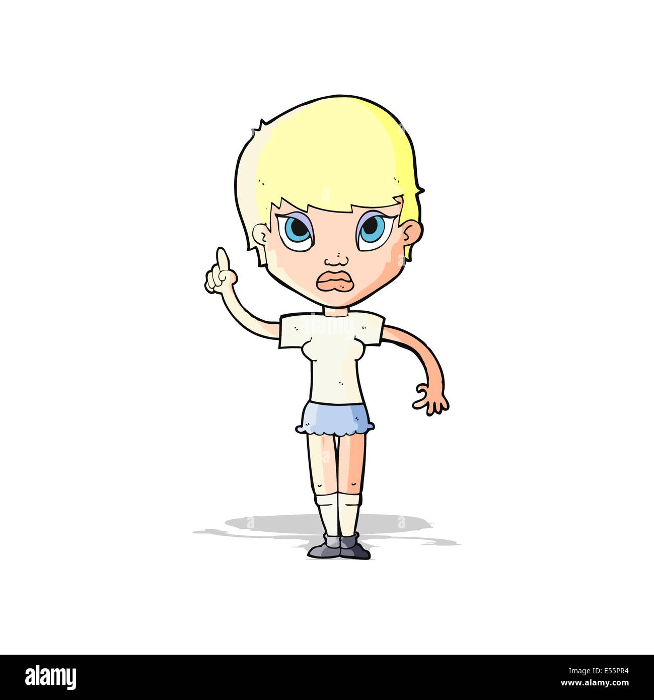 cartoon girl with idea Stock Vector Image & Art - Alamy