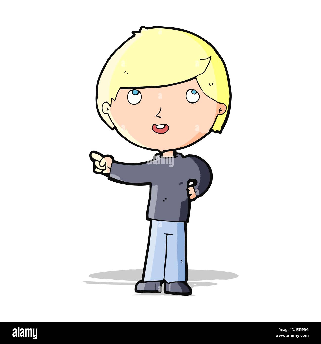 cartoon boy pointing Stock Vector Image & Art - Alamy