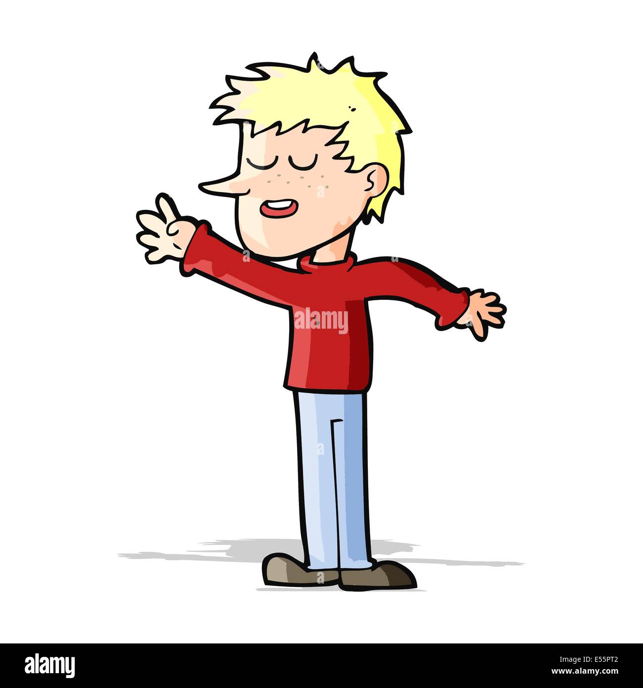 cartoon happy man reaching Stock Vector Image & Art - Alamy