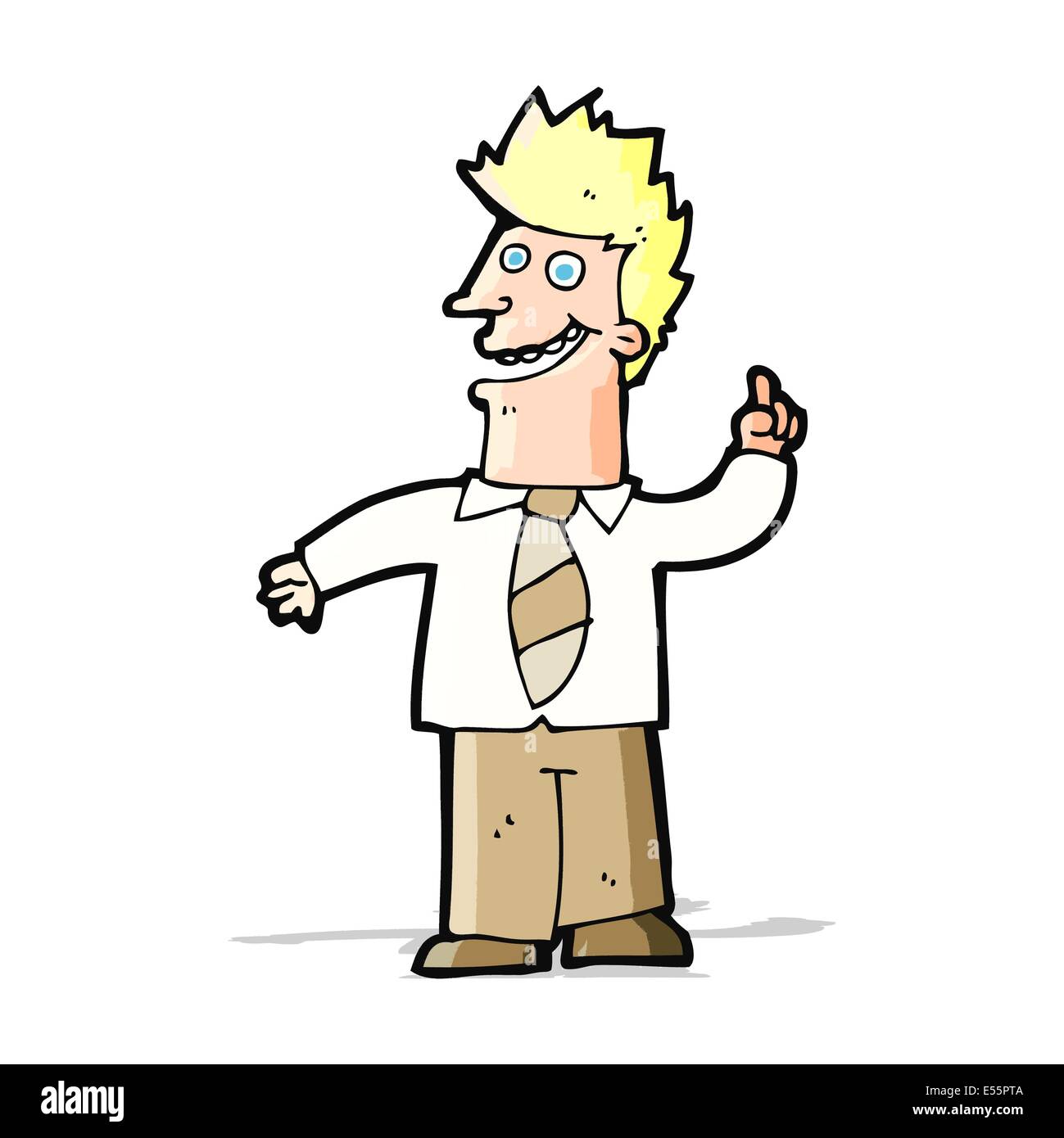 cartoon man with good idea Stock Vector Image & Art - Alamy