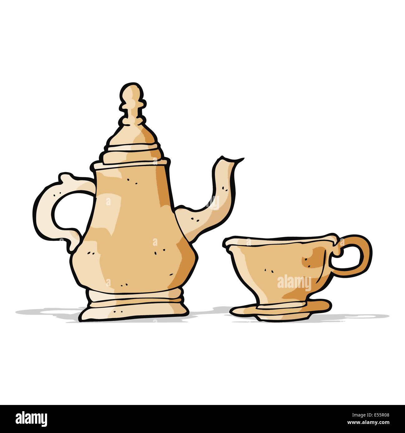 cartoon coffee pot and cup Stock Vector Image & Art - Alamy