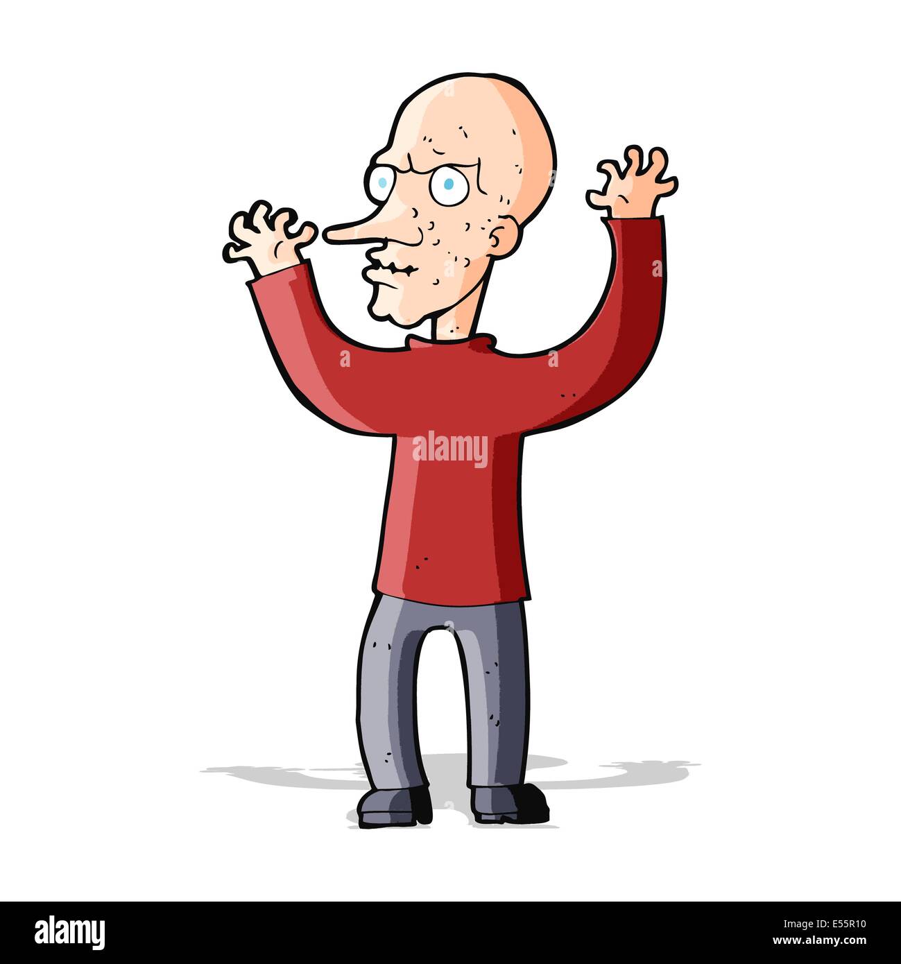 cartoon mean man Stock Vector Image & Art - Alamy