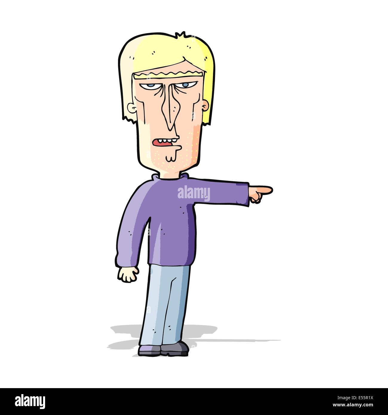 cartoon pointing man Stock Vector Image & Art - Alamy