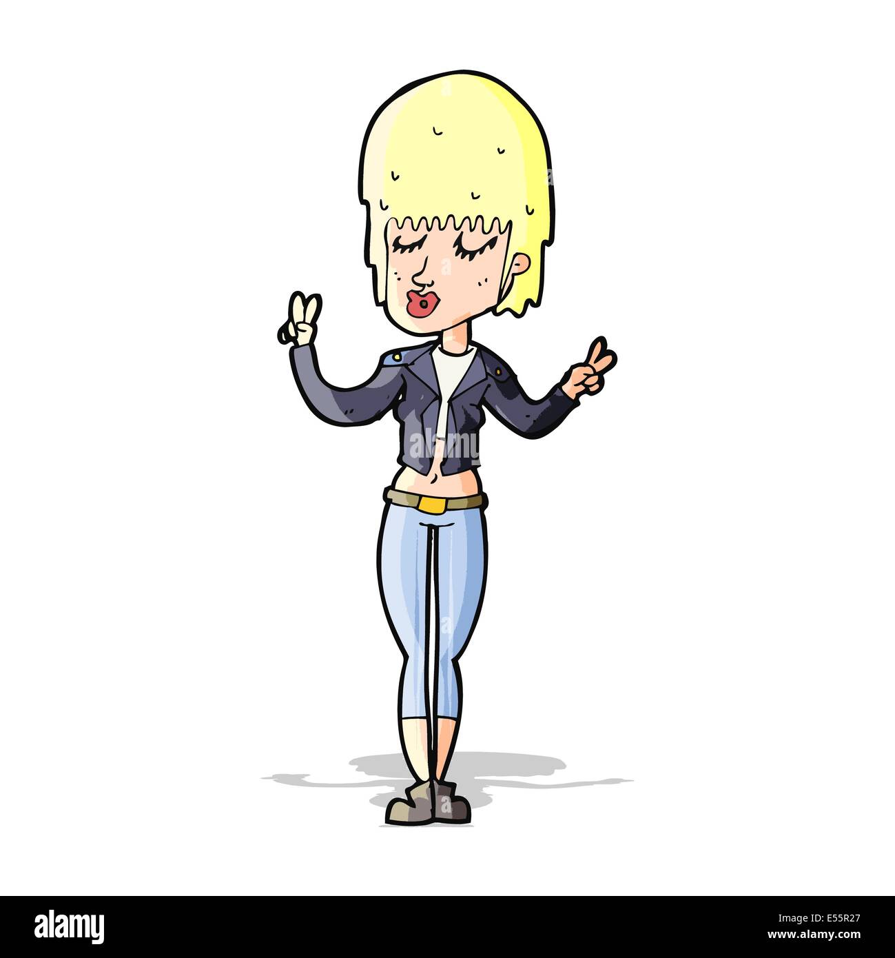 cartoon cool girl Stock Vector Image & Art - Alamy