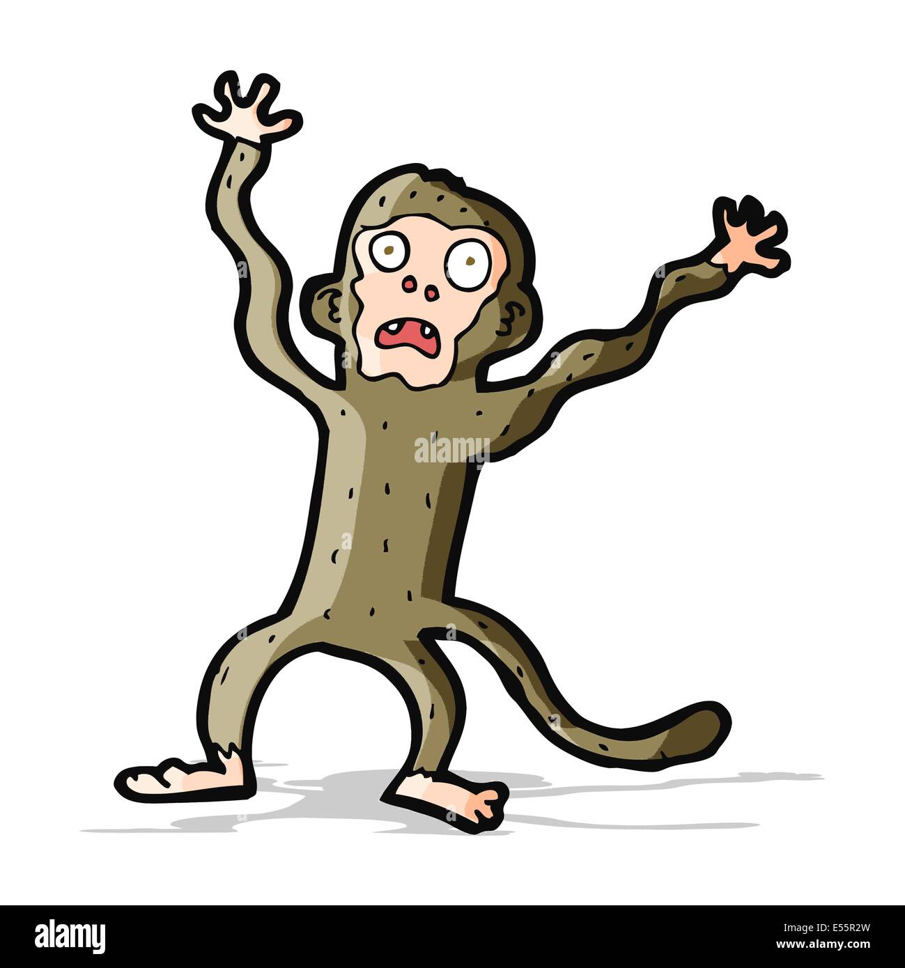 Scared monkey Stock Vector Images - Alamy