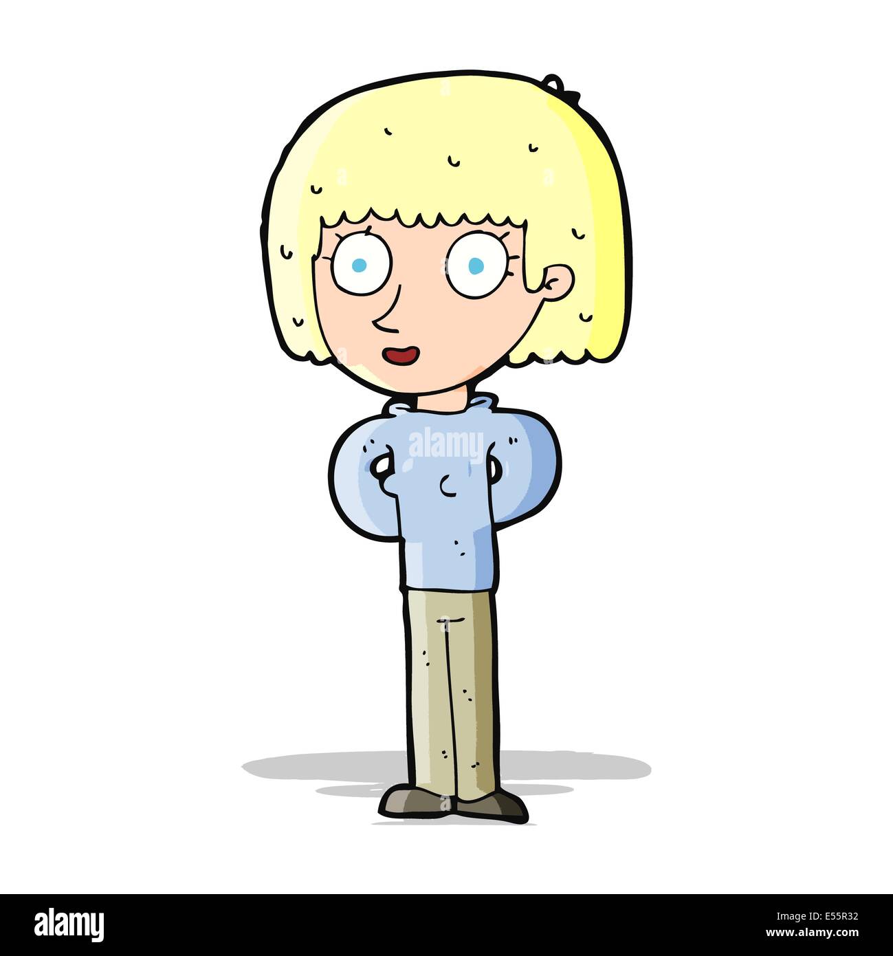 cartoon staring woman Stock Vector Image & Art - Alamy